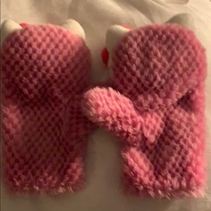 Sanrio | Accessories | Hello Kitty Pink Face Mittens | Poshmark
